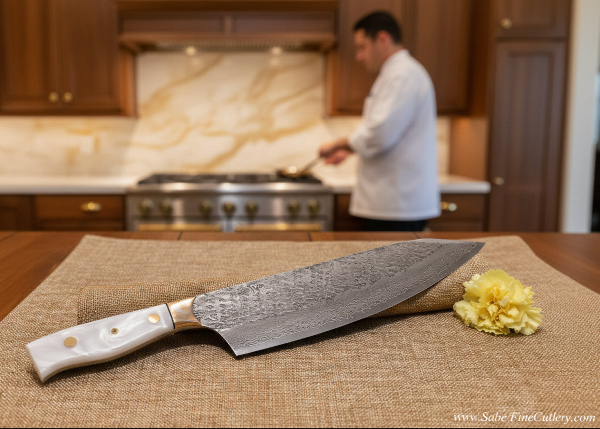 240mm Combination Chef/Bunka All-Purpose Knife | Salter Fine Cutlery