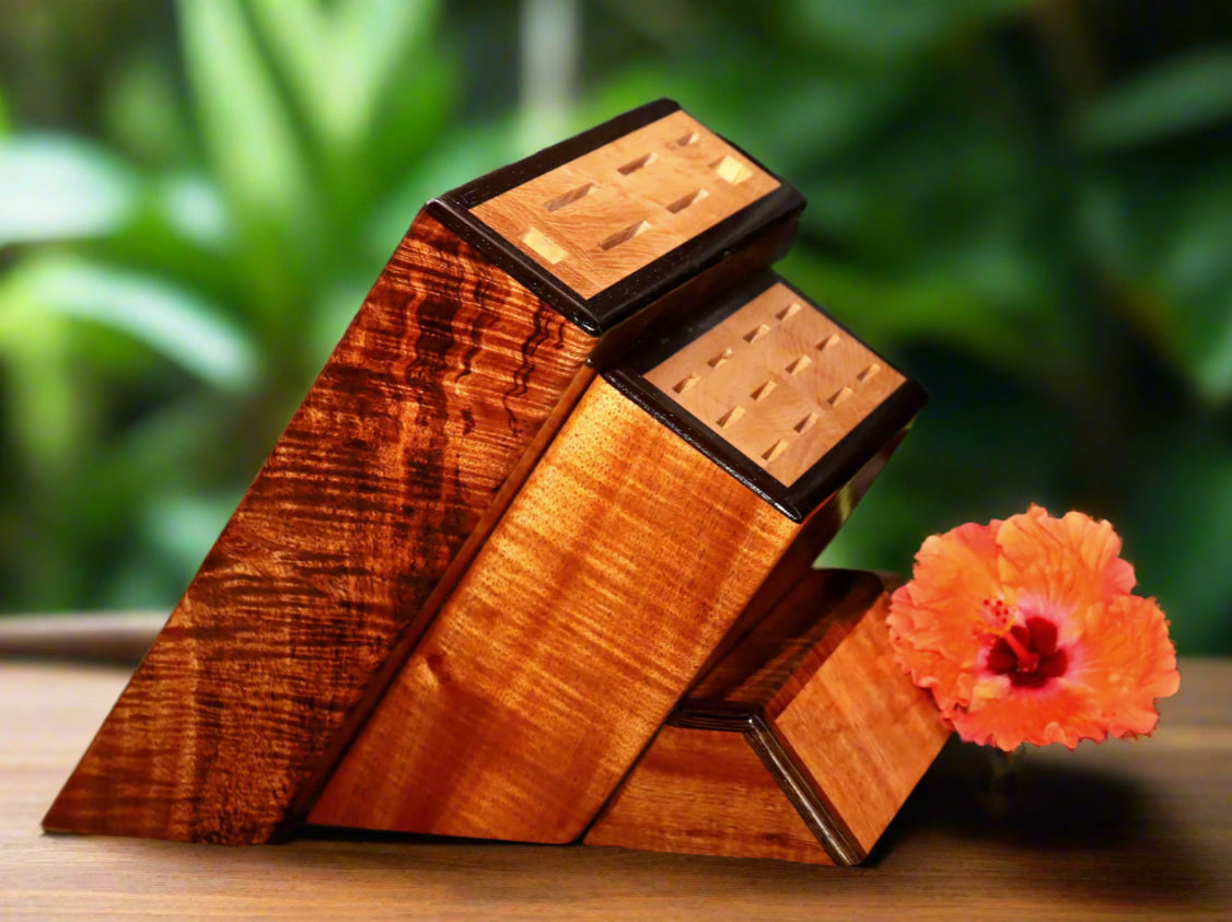 Custom Order Knife Storage Systems: Koa Stands and Knife Blocks ...